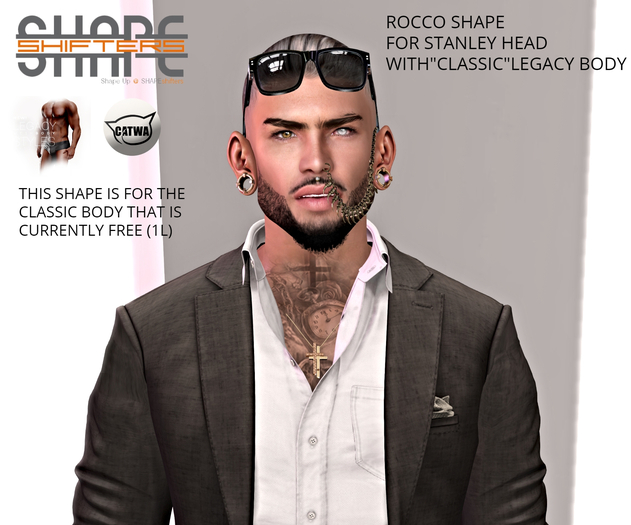 Second Life Marketplace - [SHAPEshifters]ROCCO SHAPE /STANLEY HEAD ...